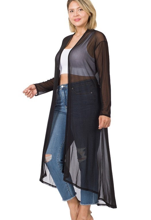 Black Sheer Duster Plus | The Groovy Witch